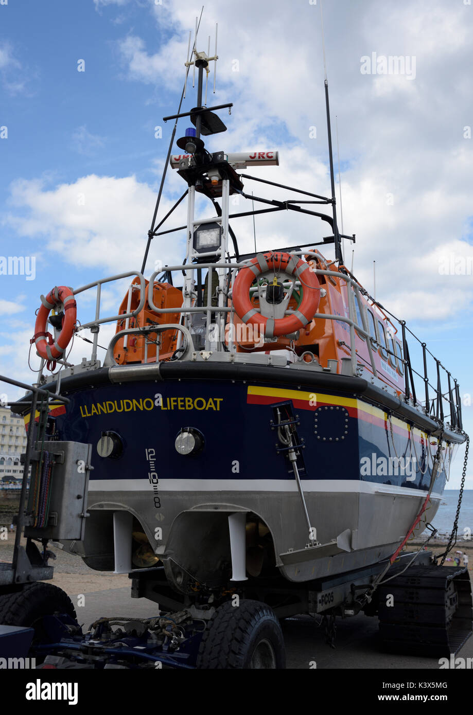 Mersey class all weather lifeboat on launch and recovery carriage in ...