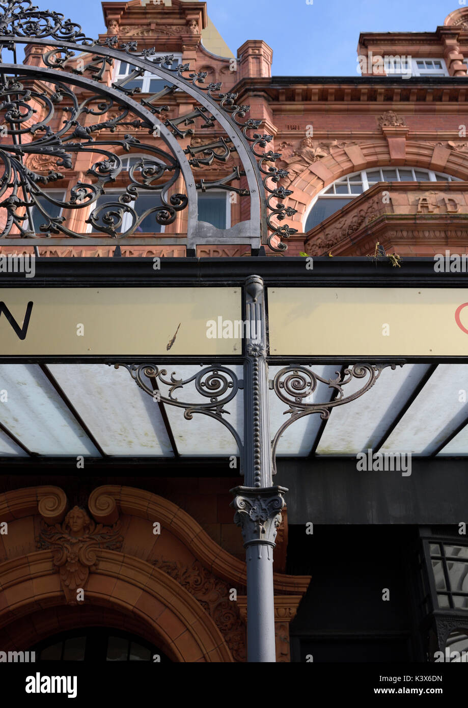 Ornate ironwork on canopy on oriel mostyn art gallery in llandudno ...