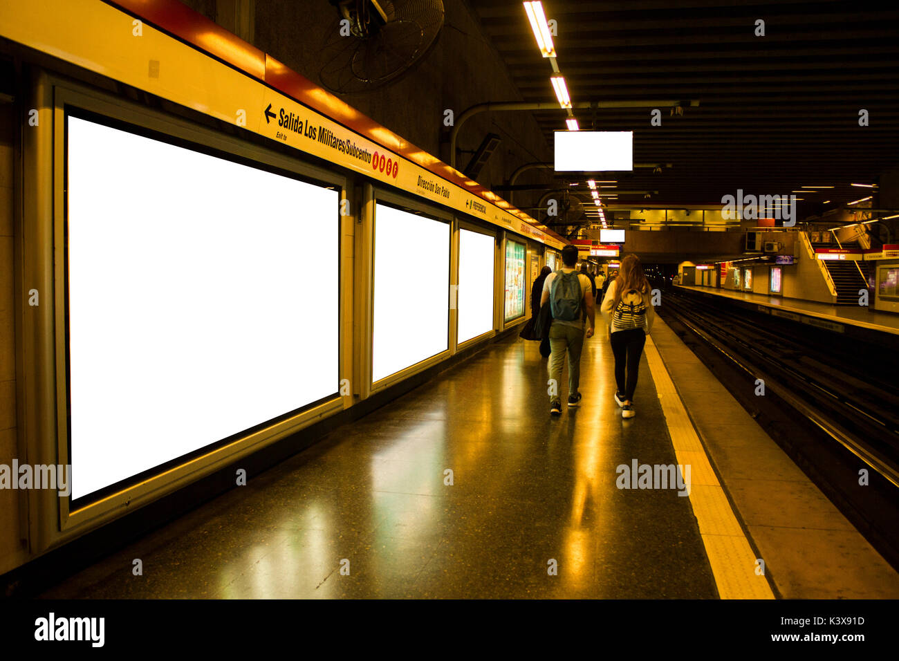 Billboard in the Subway Stock Photo - Alamy