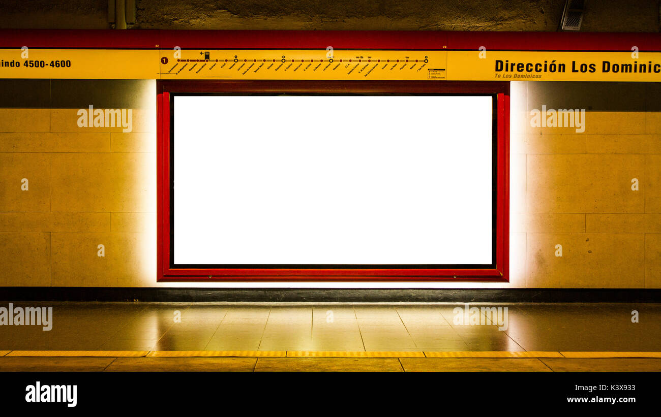 Billboard in the subway Stock Photo - Alamy