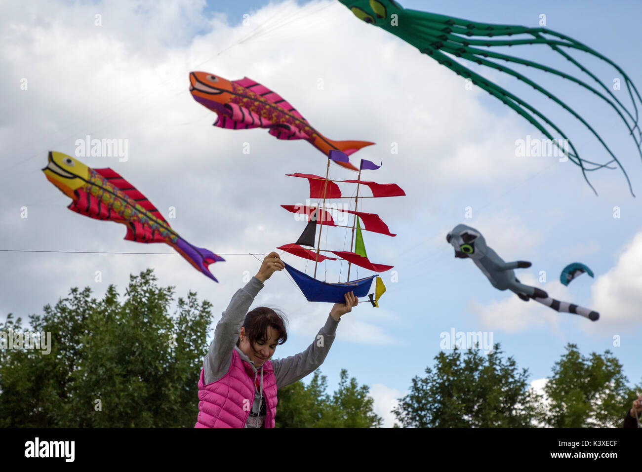 Colors summer festival park kite hi-res stock photography and images ...