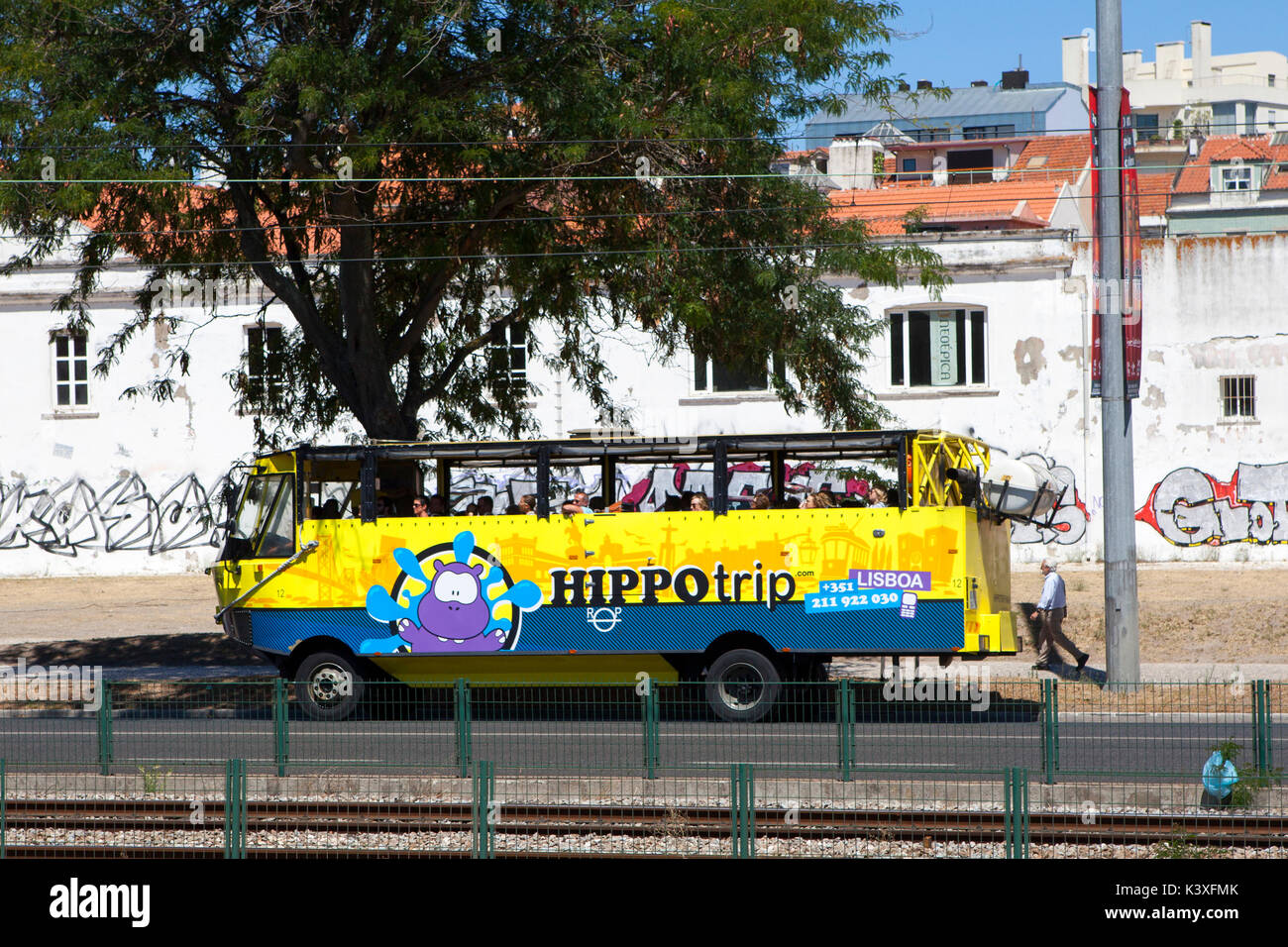 Hippo Trip amphibious vehicle in Lisbon, the capital and the largest ...