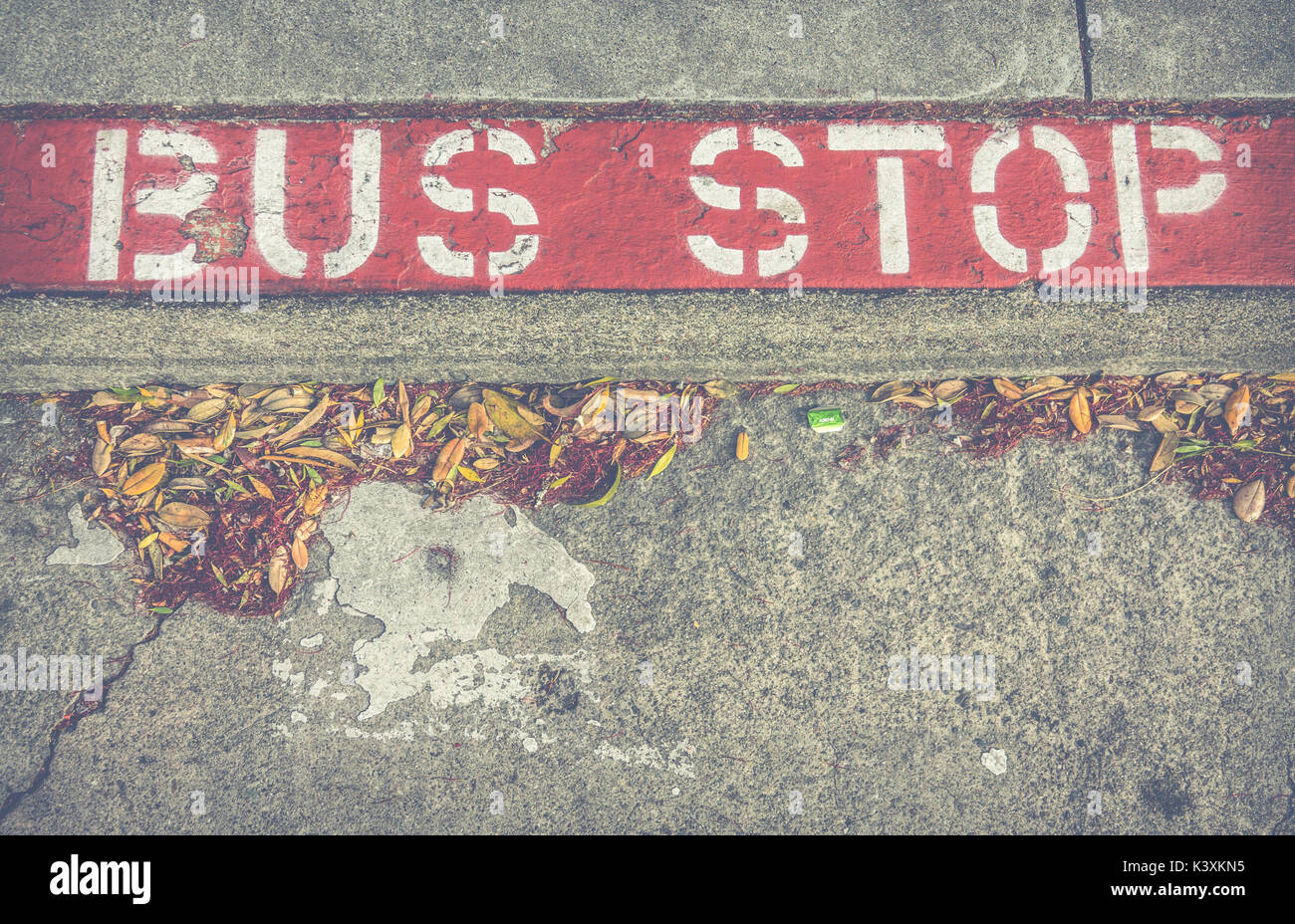 Vintage bus stop sign hi-res stock photography and images - Alamy