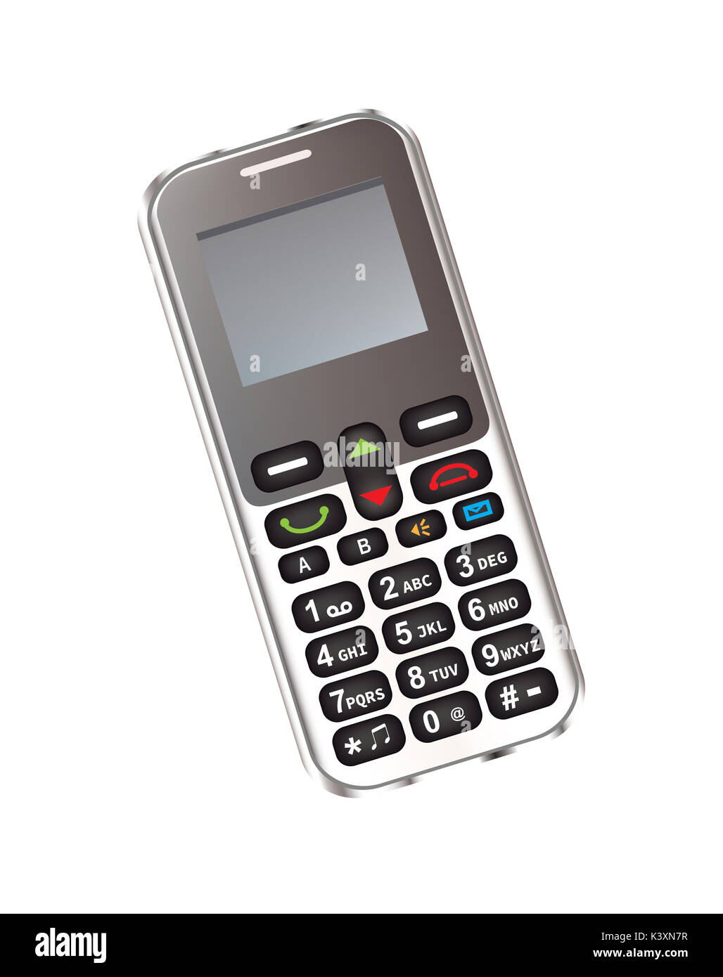 Mobile on white background Stock Photo - Alamy