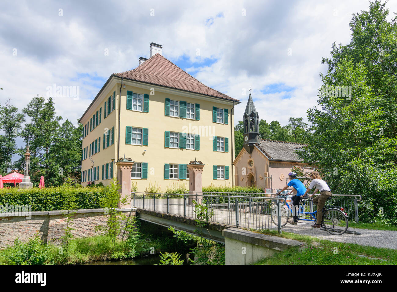 Wasserschloss castle Unterwittelsbach, Aichach, Schwaben, Swabia ...