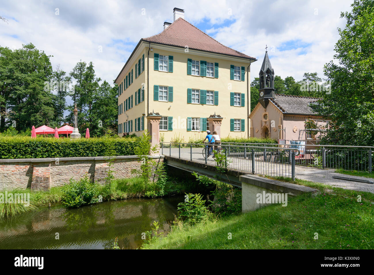 Wasserschloss castle Unterwittelsbach, Aichach, Schwaben, Swabia ...