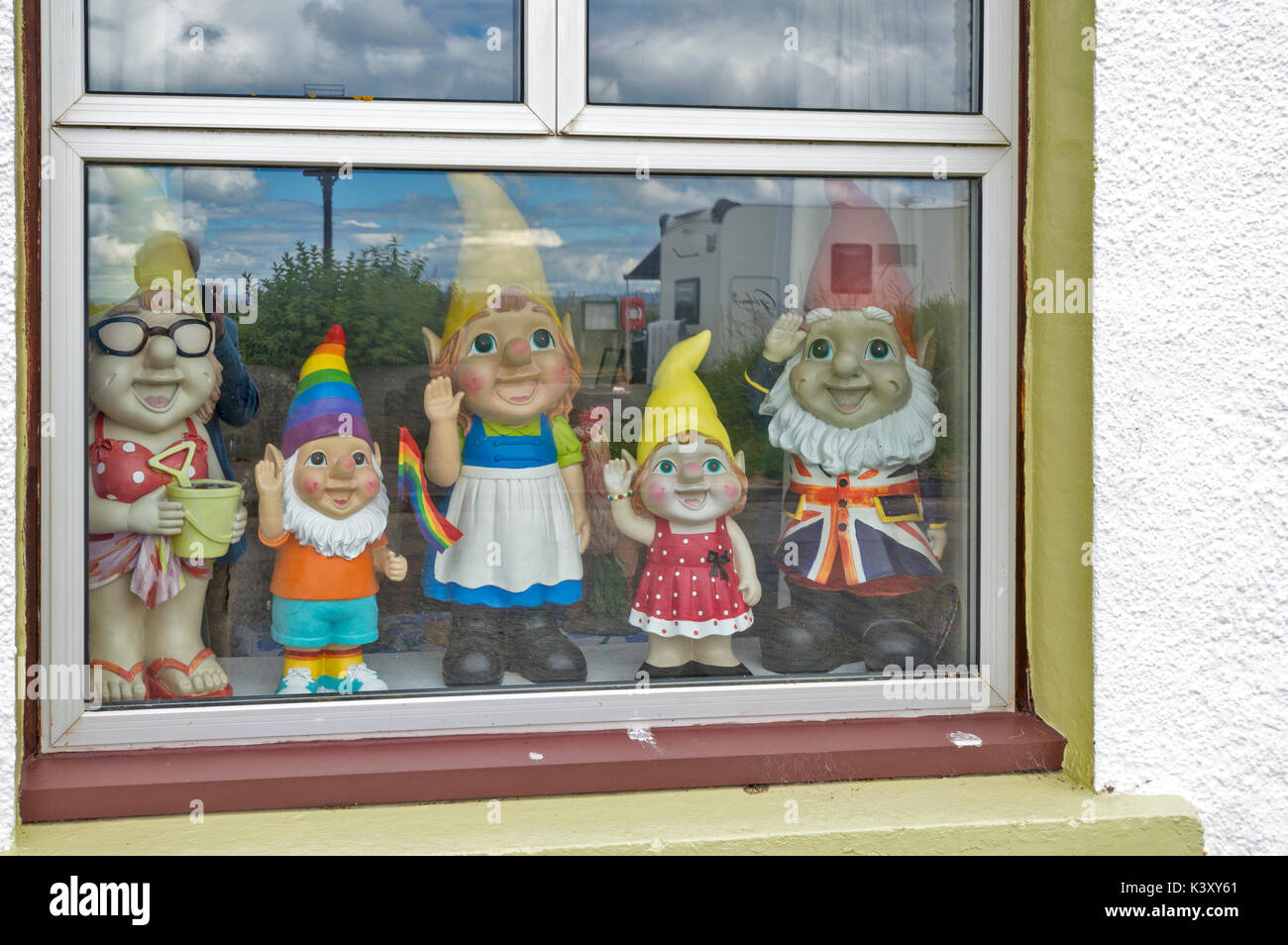 PORTMAHOMACK VILLAGE EASTER ROSS TARBAT PENINSULA GARDEN GNOMES IN A ...