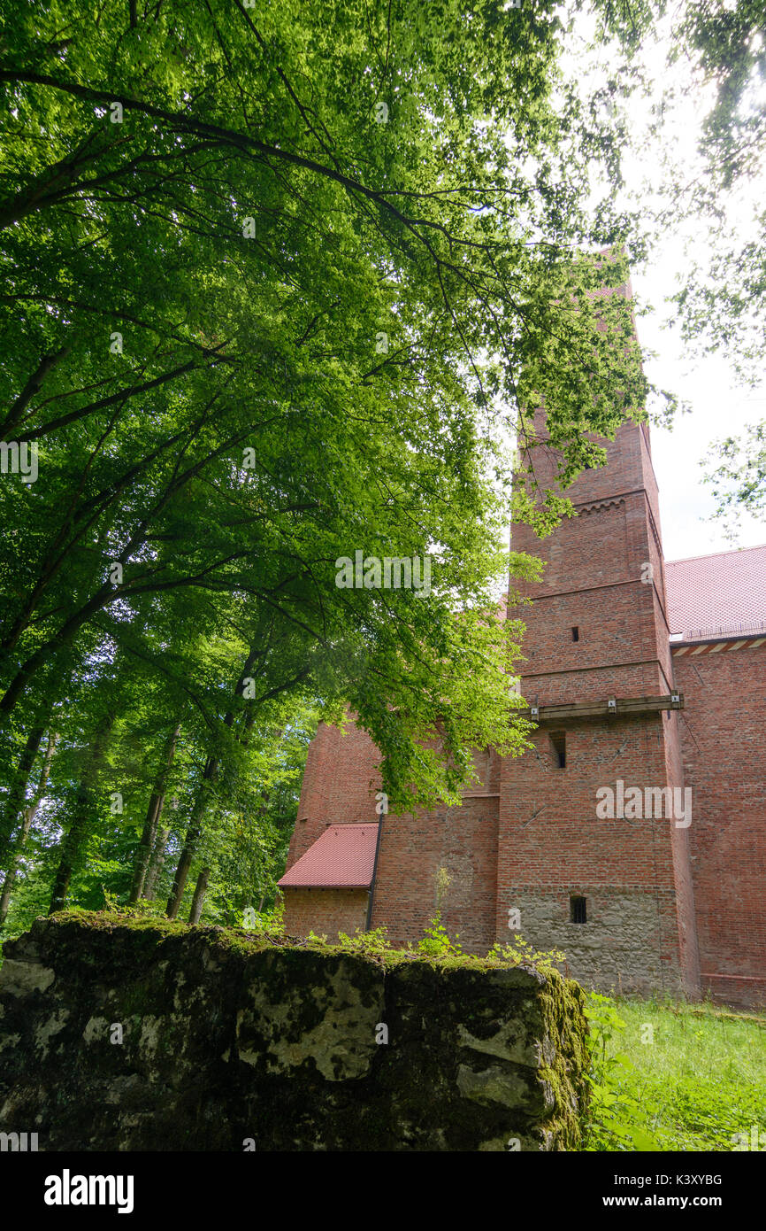 church Beatae Mariae Virginis and ruin of castle Wittelsbach in ...