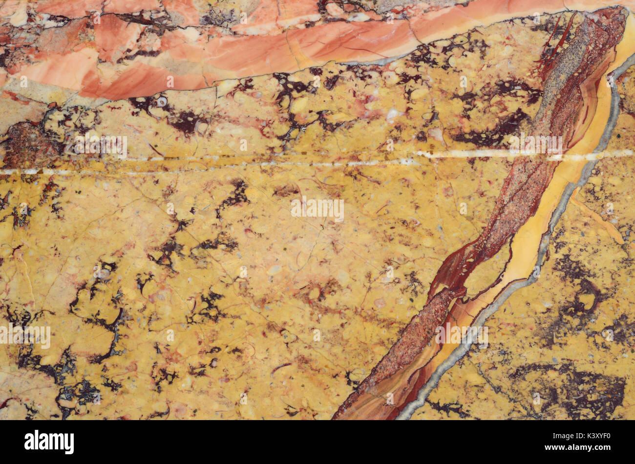Pattern of the Sarrancolin marble stone polished Stock Photo - Alamy