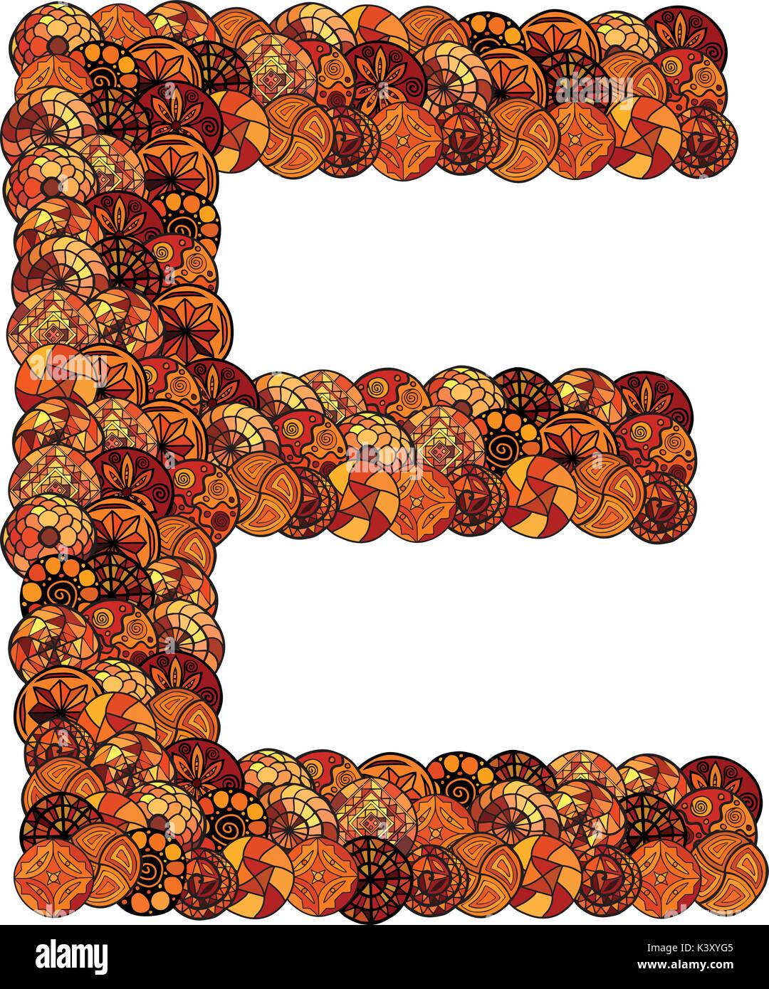 abstract vector font, made of ethnic elements Stock Vector Image & Art ...