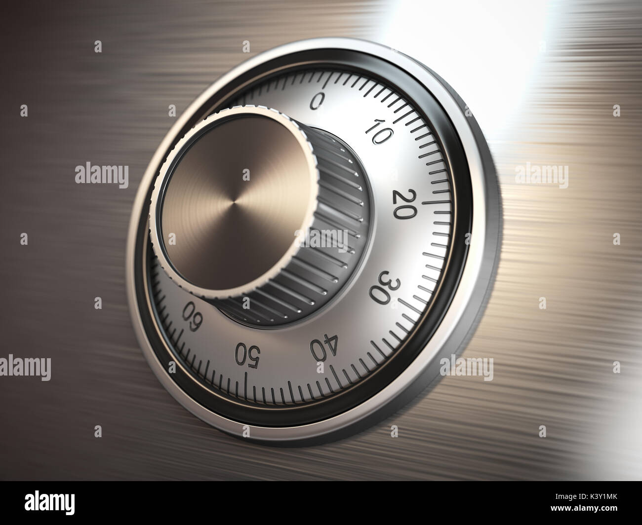 Safe vault lock on metal door. 3d illustration Stock Photo - Alamy