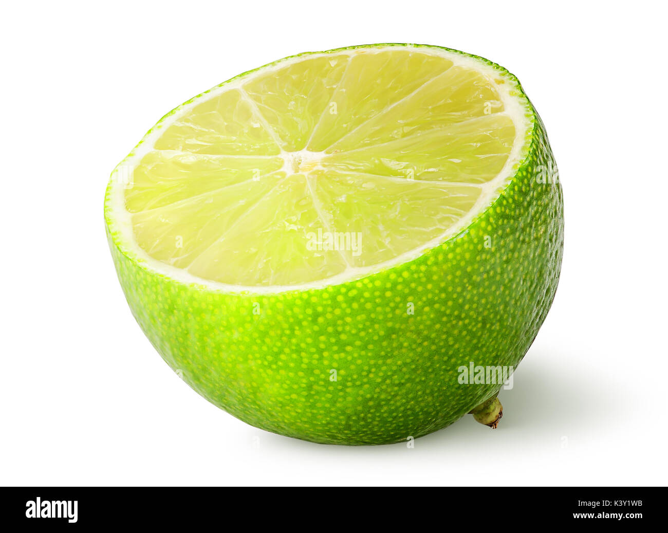 Half of juicy lime vertically Stock Photo - Alamy