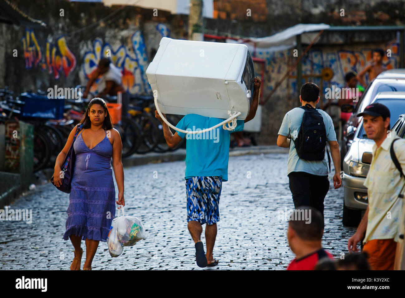 Favela street hi-res stock photography and images - Alamy