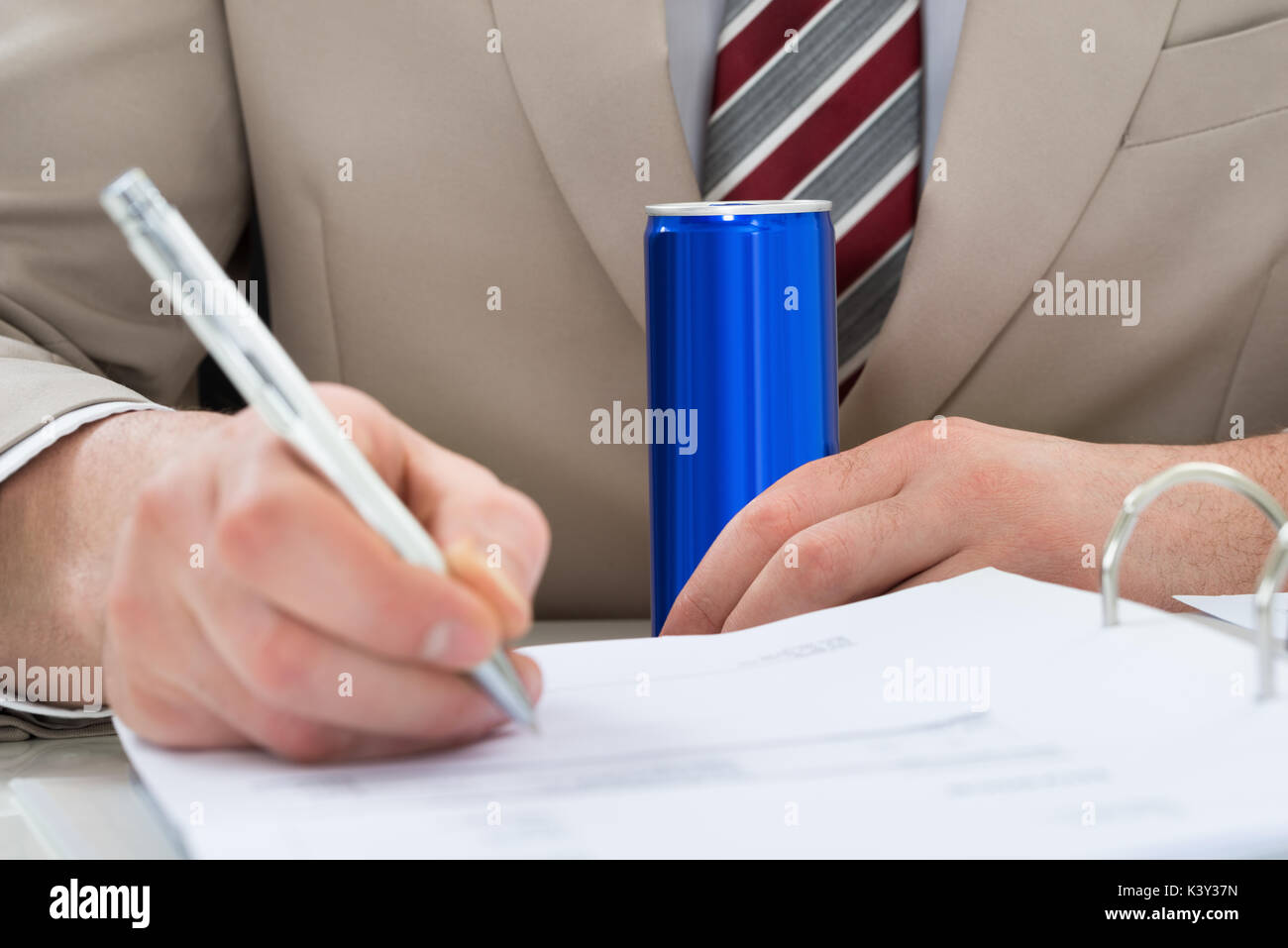 Office desk energy drink hi-res stock photography and images - Alamy