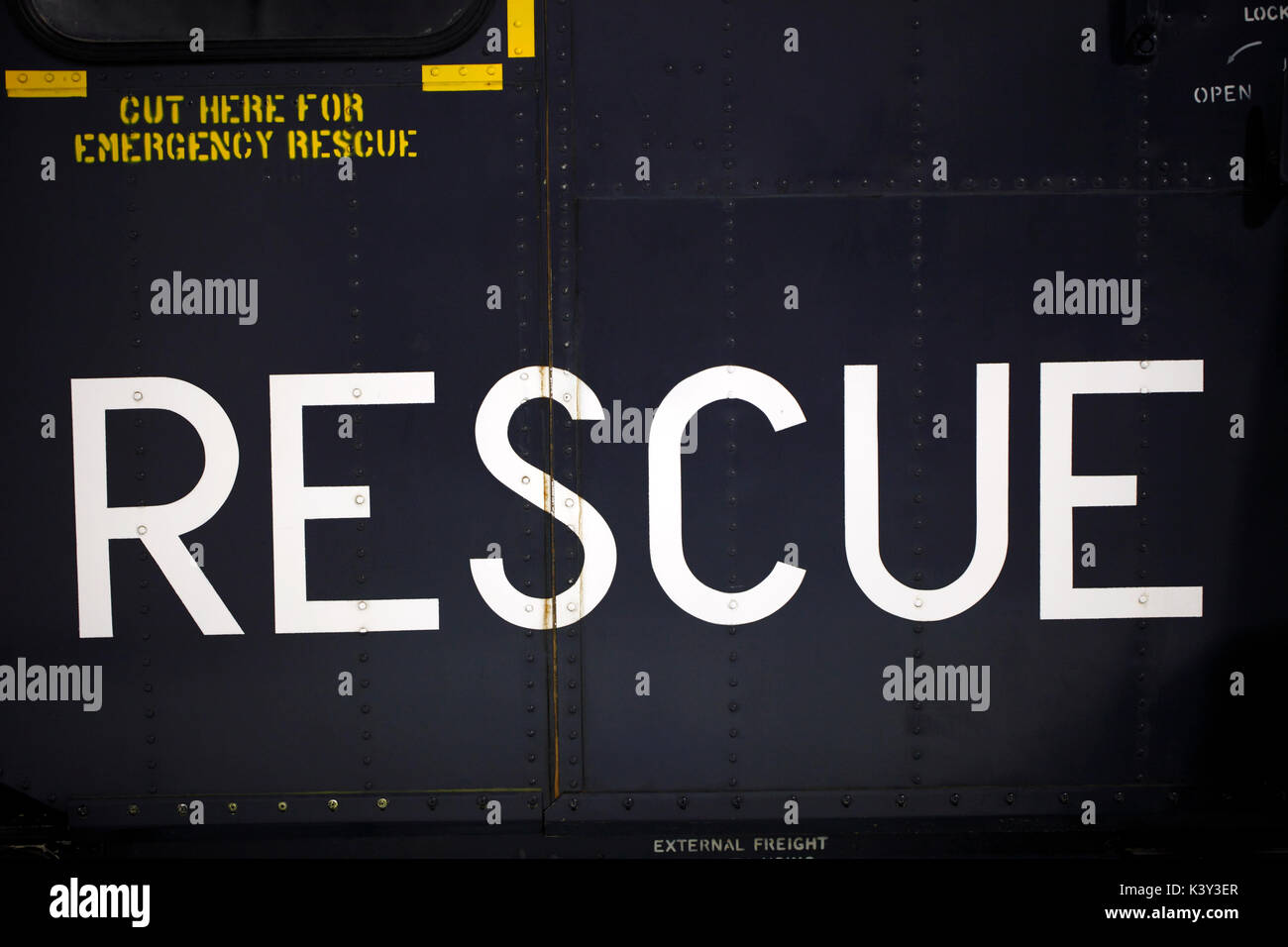 Rescue sign yellow hi-res stock photography and images - Alamy