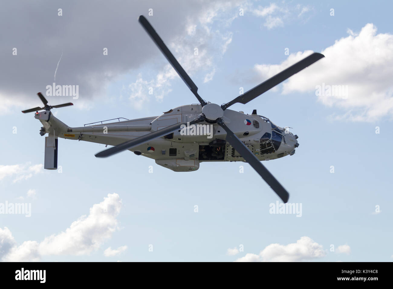 View of a NH90 military helicopter during Wereldhavendagen in Rotterdam ...