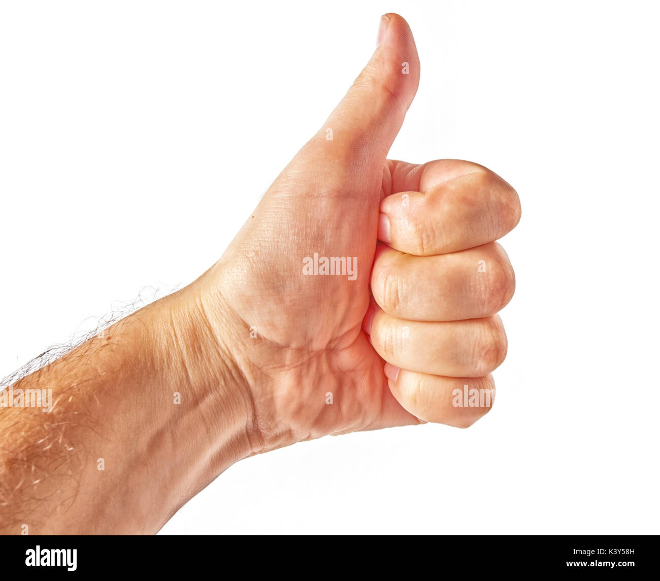 Man's hand in like gesture Stock Photo - Alamy