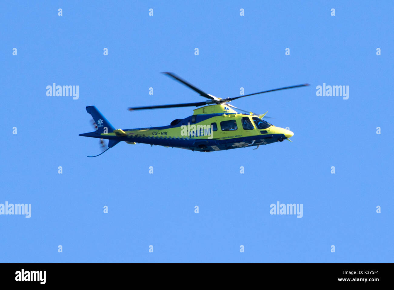 INEM Agusta Westland AW109E Helicopter Stock Photo - Alamy