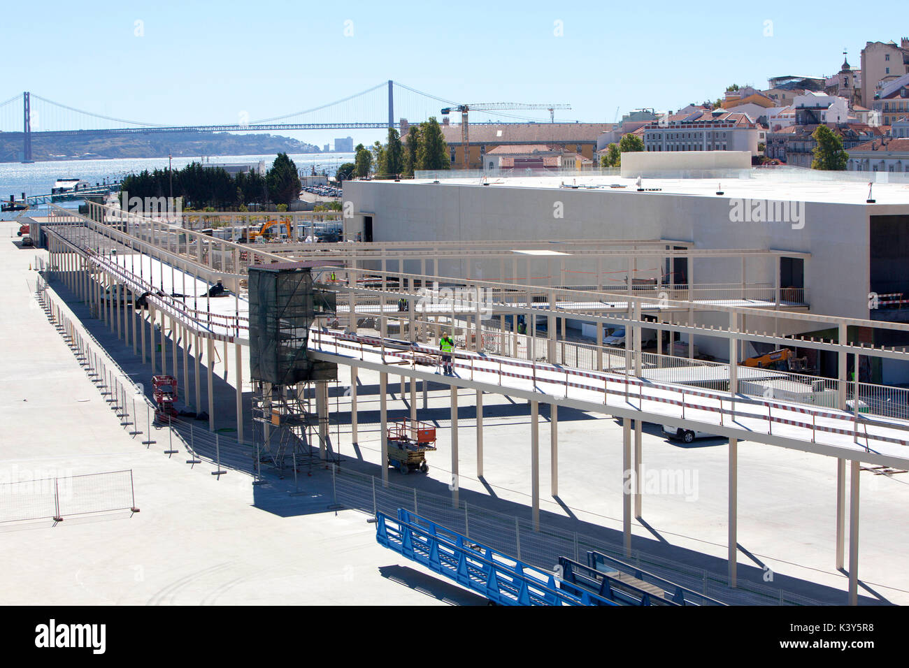 The construction site of the new Cruise Terminal in Lisbon, Portugal ...