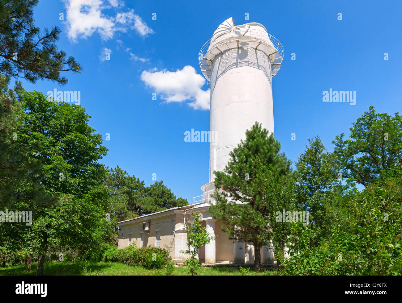Building of the tower of the solar telescope on the territory of ...