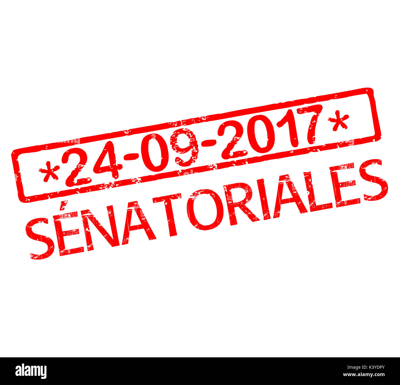 Rubber stamp with text French Senate election 2017 in France Stock ...