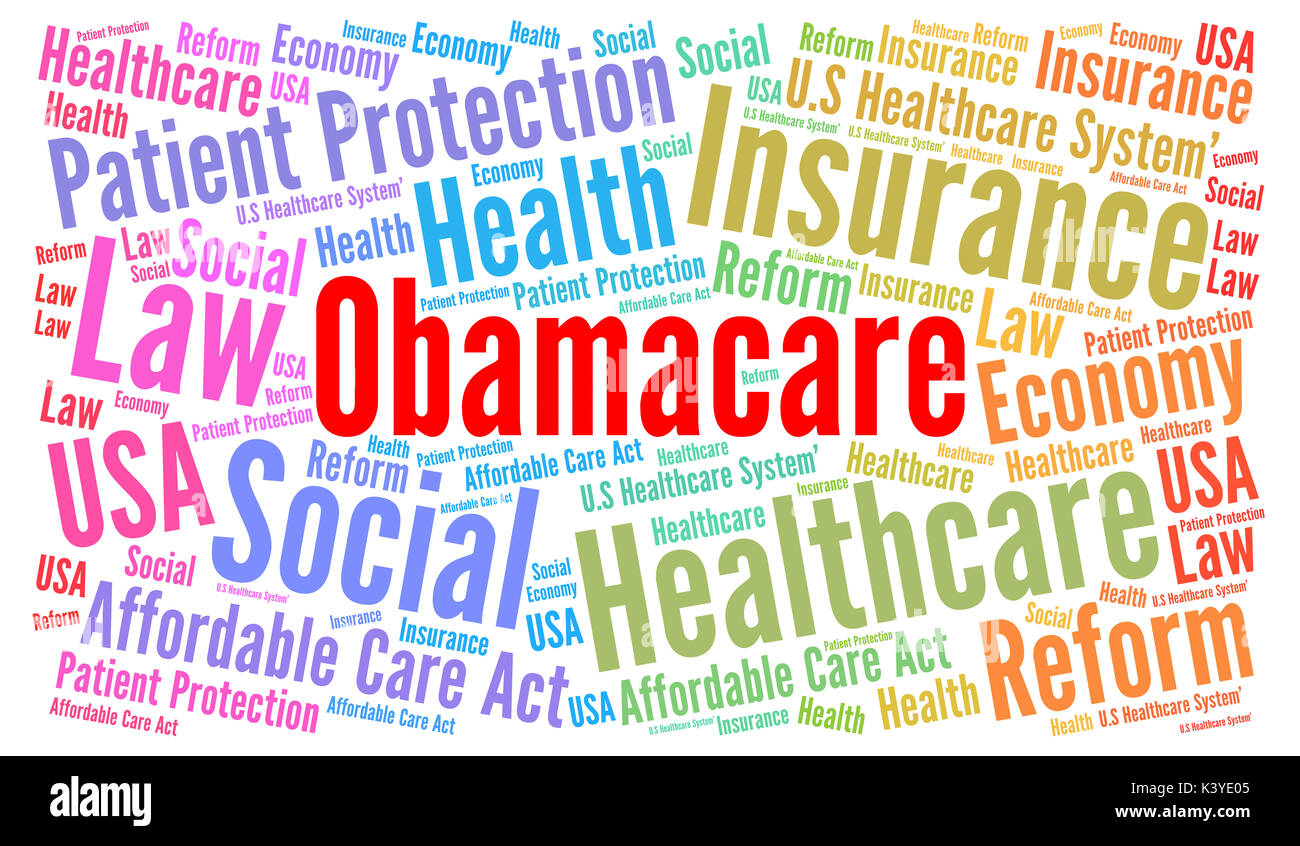 Obamacare word cloud illustration Stock Photo - Alamy