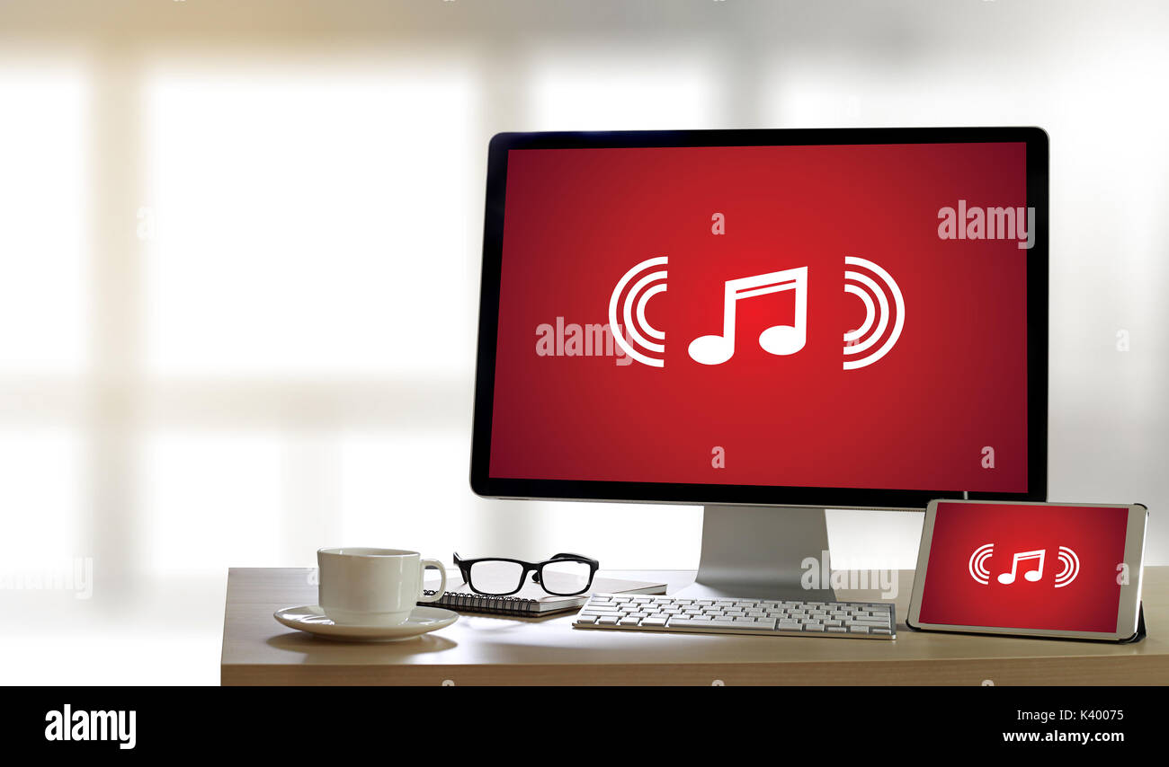Enjoying online entertainment home hi-res stock photography and images ...