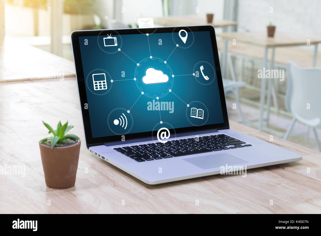 Cloud Computing diagram Network Data Storage Technology Service Stock ...