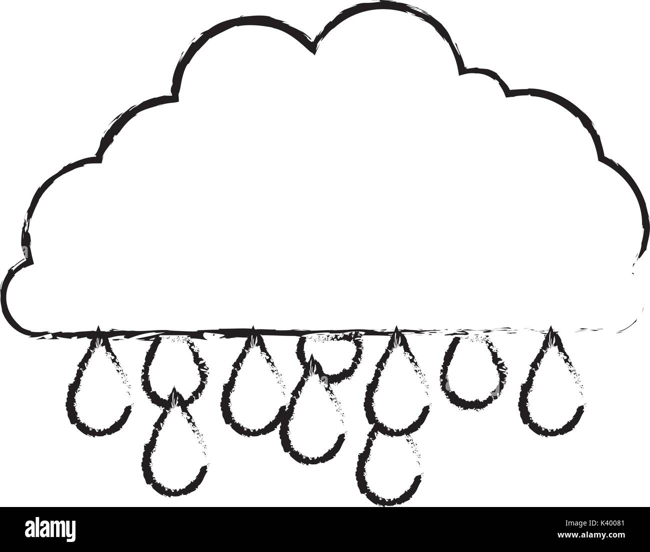 Cloud raindrops weather sky Black and White Stock Photos & Images - Alamy