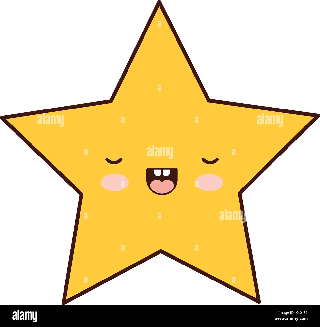 star cute colorful kawaii silhouette Stock Vector Image & Art - Alamy