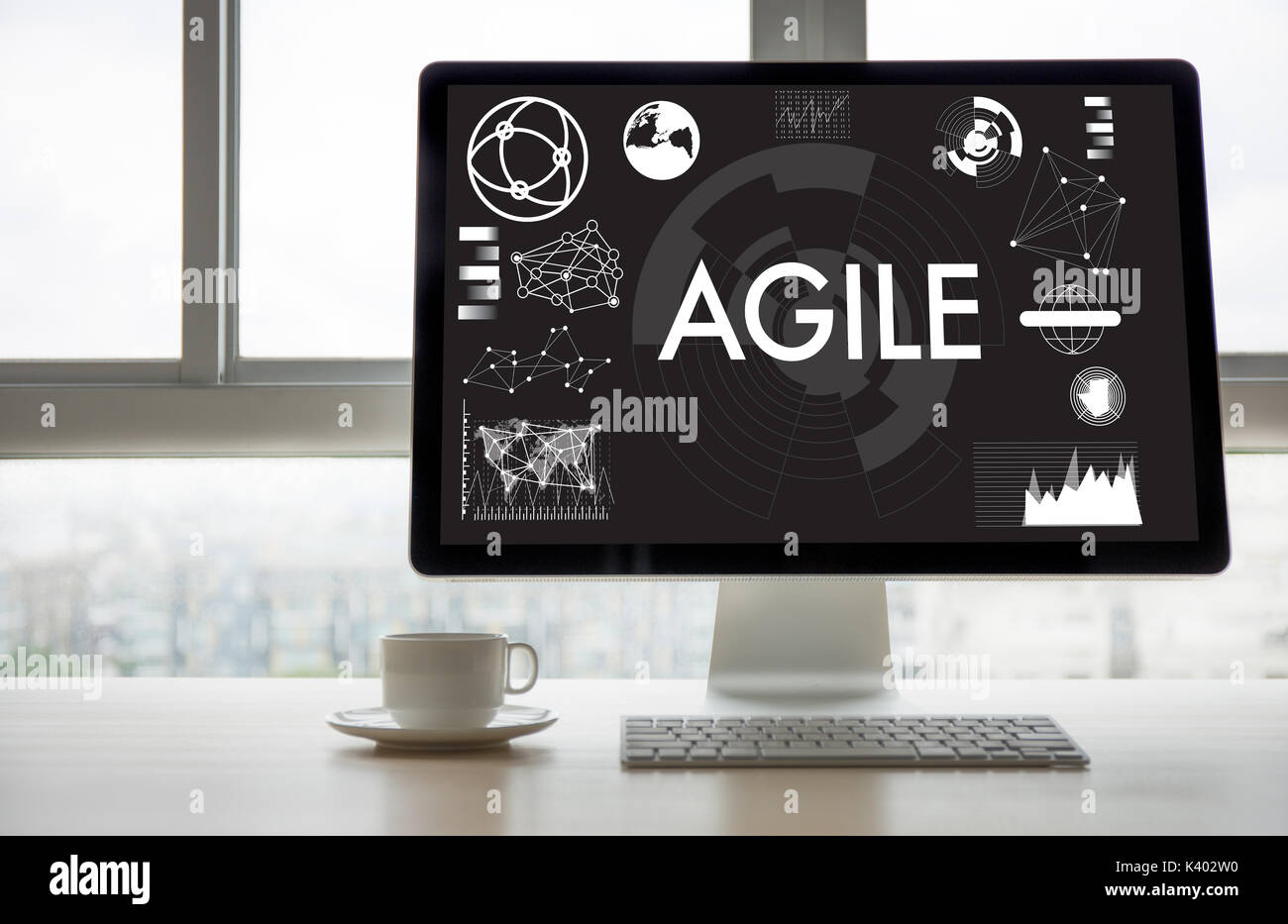 AGILE Agility Nimble Quick Fast Concept businessman working Stock Photo ...