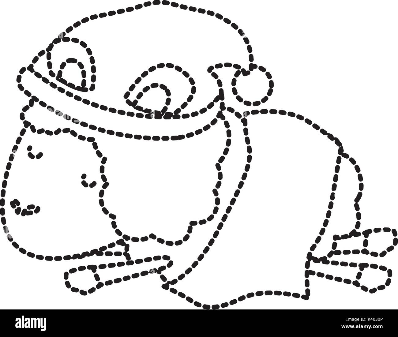 sheep animal with sleeping cap and wrapped in a blanket dotted ...