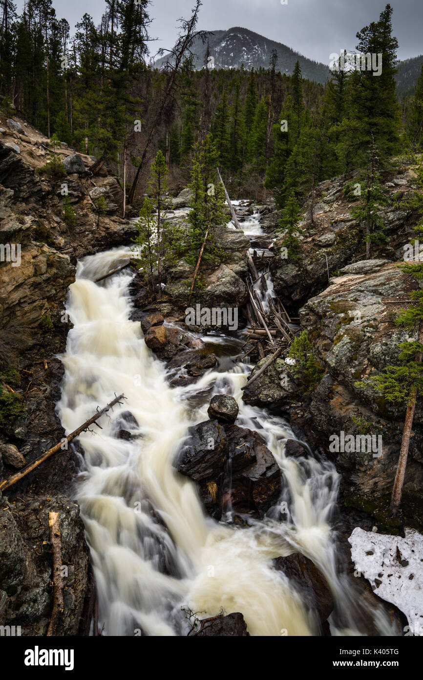 A short hike from the parking lot, Adams Falls is along the East Inlet ...