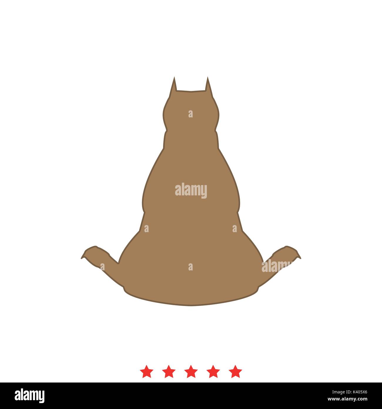 Dog back view Stock Vector Images - Alamy