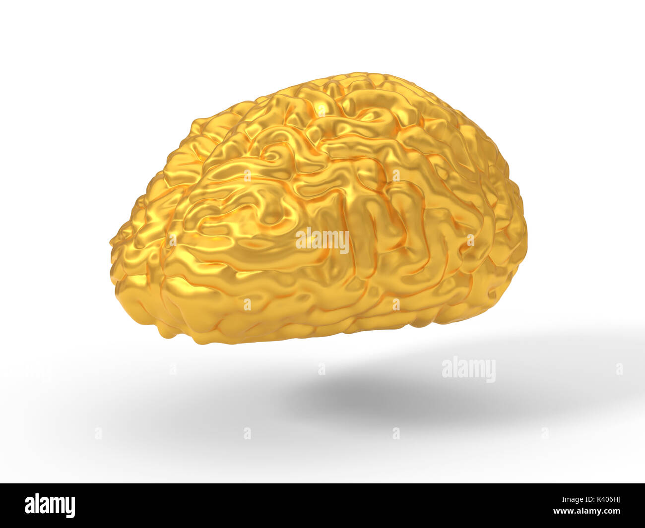 conceptual simple brain design. 3d illustration. isolated on white ...
