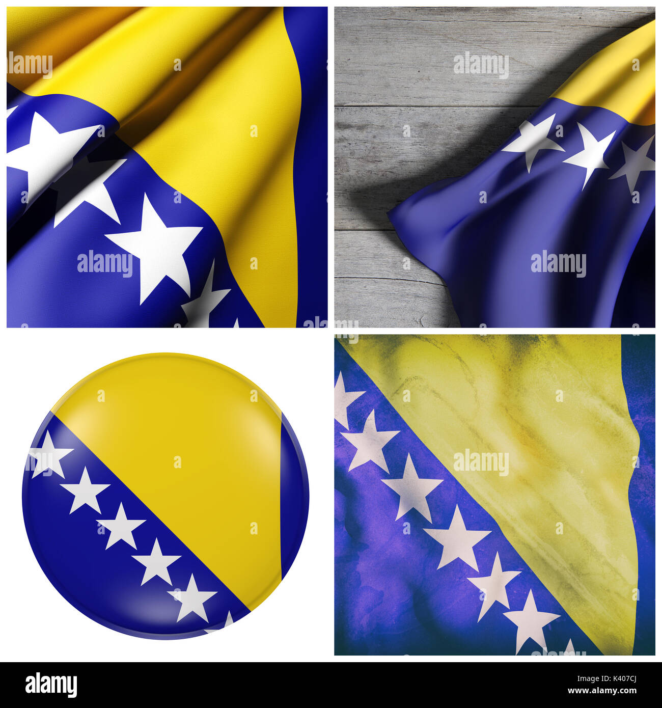 Rendering national flag bosnia herzegovina hi-res stock photography and ...
