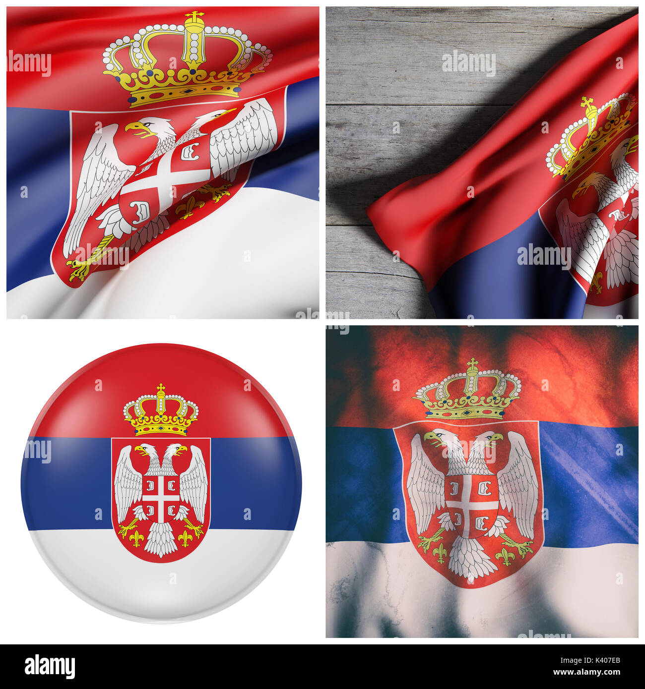Serbian flag waving wind hi-res stock photography and images - Alamy