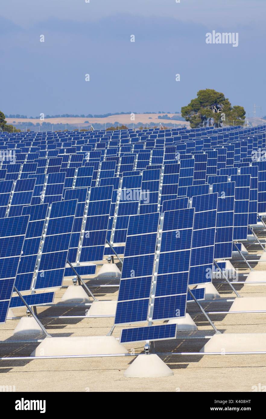 group of photovoltaic panels for renewable electric energy production ...