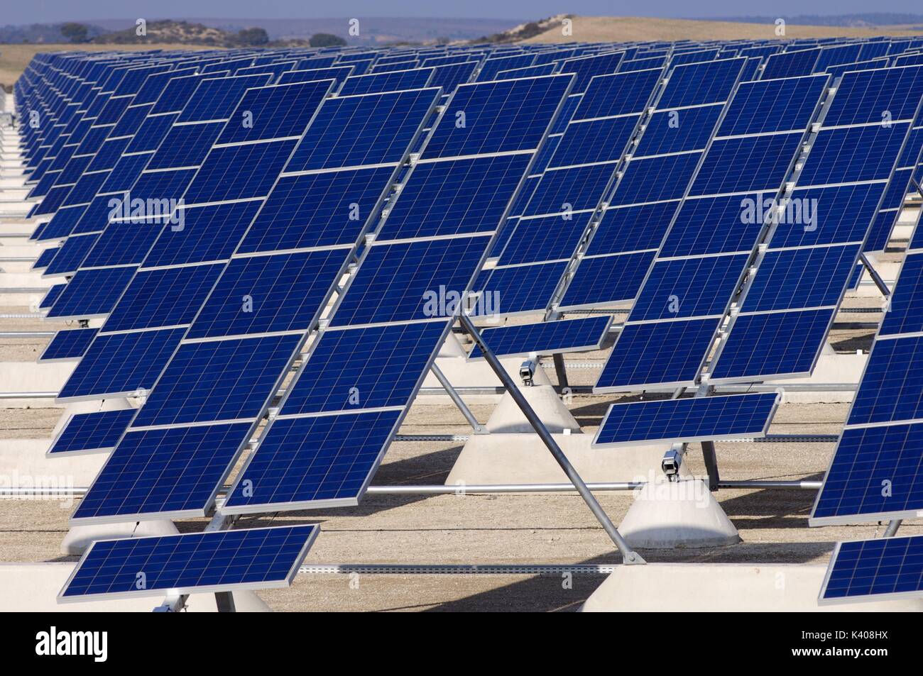group of photovoltaic panels for renewable electric energy production ...