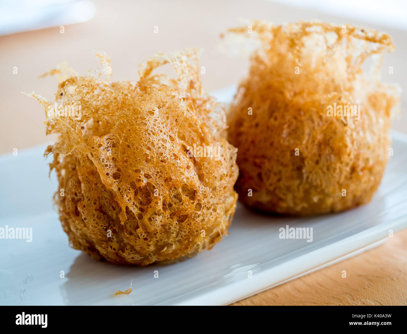 Deep fried taro in Chinese style as dim sum Stock Photo - Alamy
