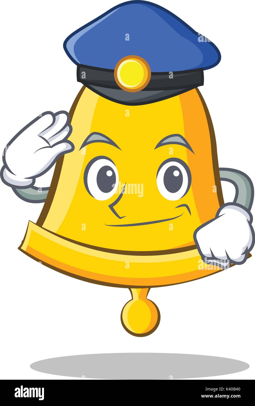Police school bell character cartoon Stock Vector Image & Art - Alamy