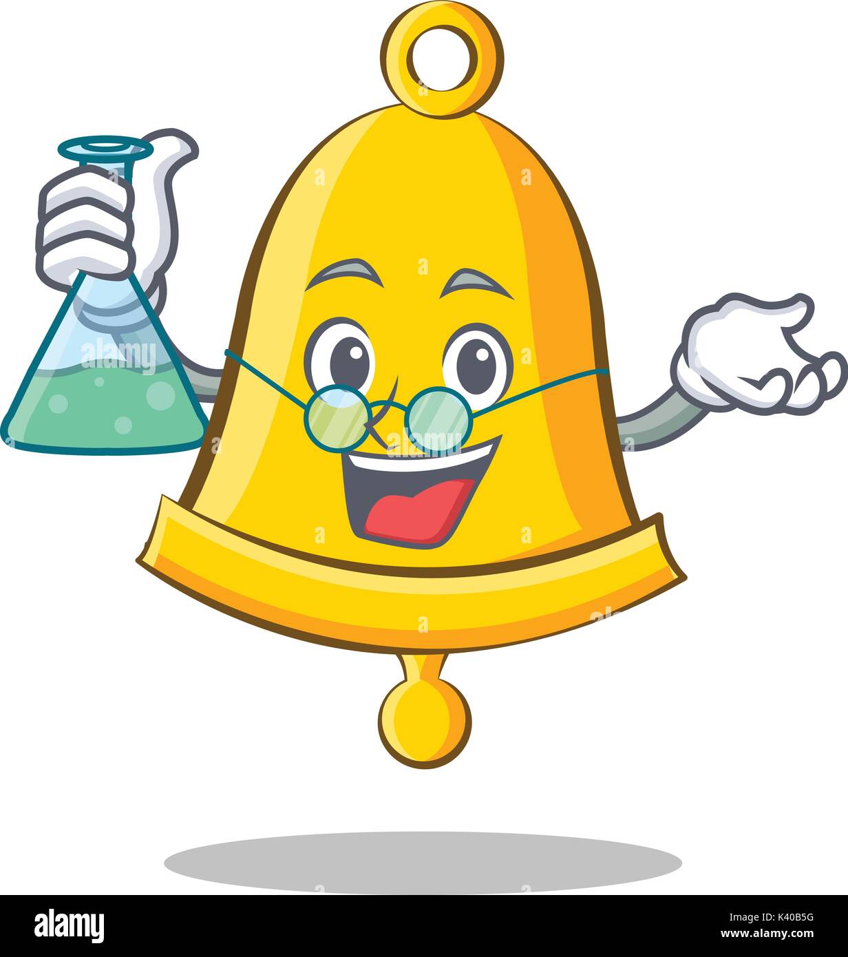 Professor school bell character cartoon Stock Vector Image & Art - Alamy