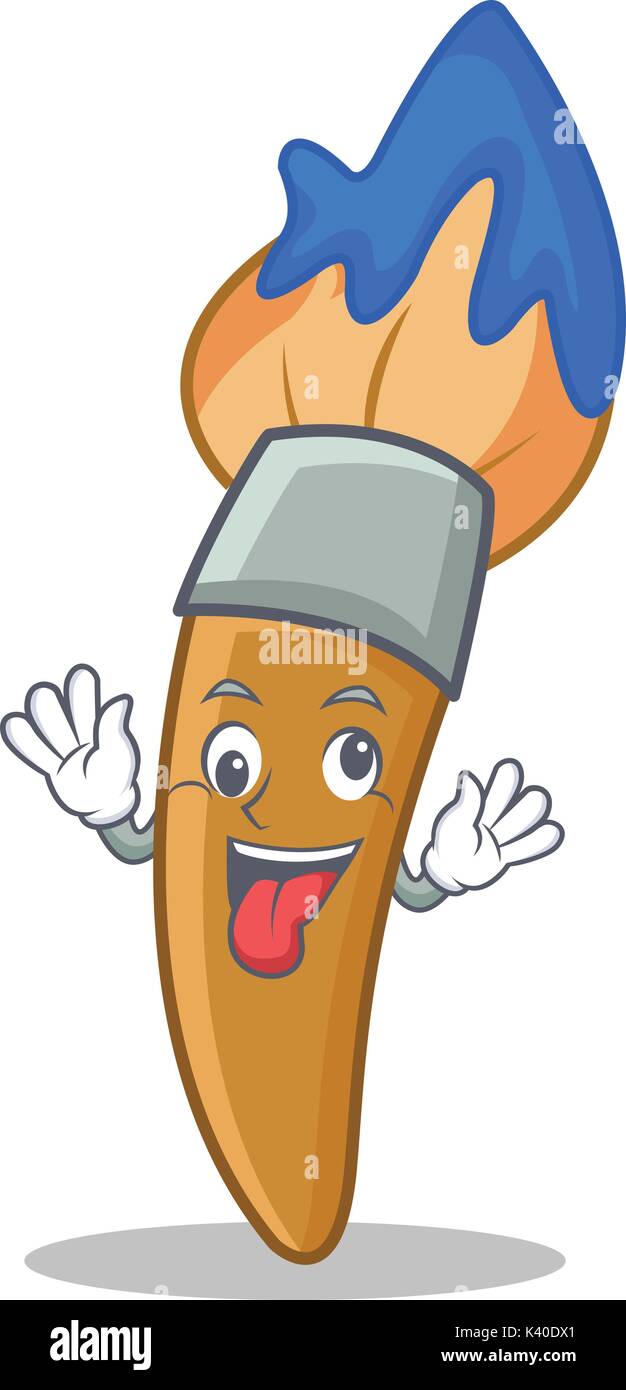 Crazy paint brush character cartoon Stock Vector Image & Art - Alamy