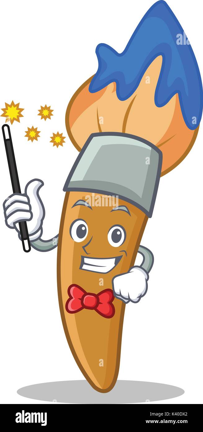 Magician paint brush character cartoon Stock Vector Image & Art - Alamy