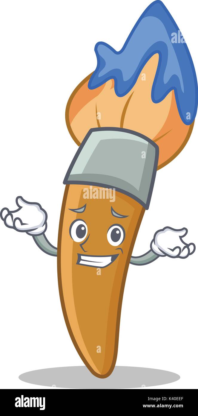 Grinning paint brush character cartoon Stock Vector Image & Art - Alamy