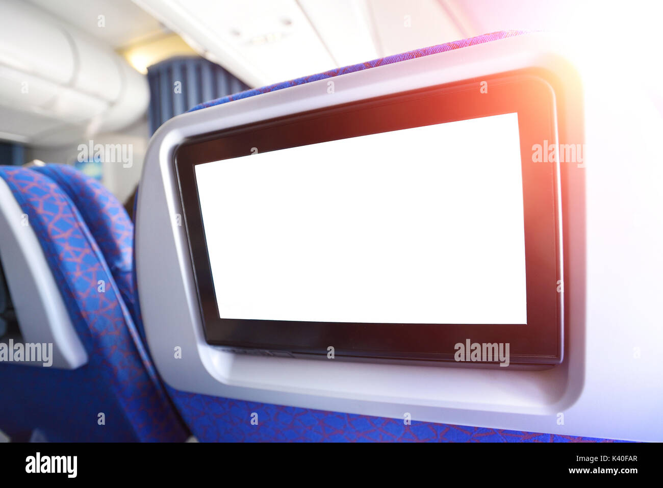 Passenger screen inside airplane hi-res stock photography and images ...