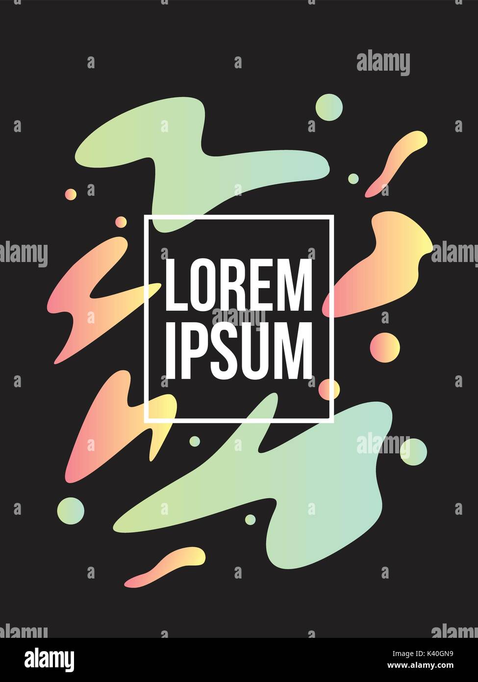 Colorful fluid cover with black background Stock Vector Image & Art - Alamy