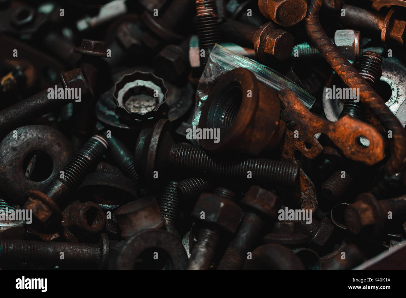 Old metal bolts and nuts Stock Photo - Alamy