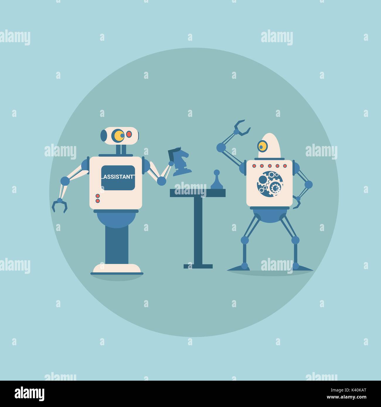 Modern Robots Playing Chess Futuristic Artificial Intelligence ... Modern Robots Playing Chess Futuristic Artificial Intelligence ...