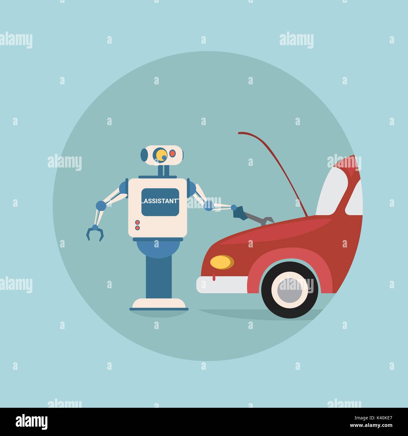 Artificial intelligence manufacturing Stock Vector Images - Alamy